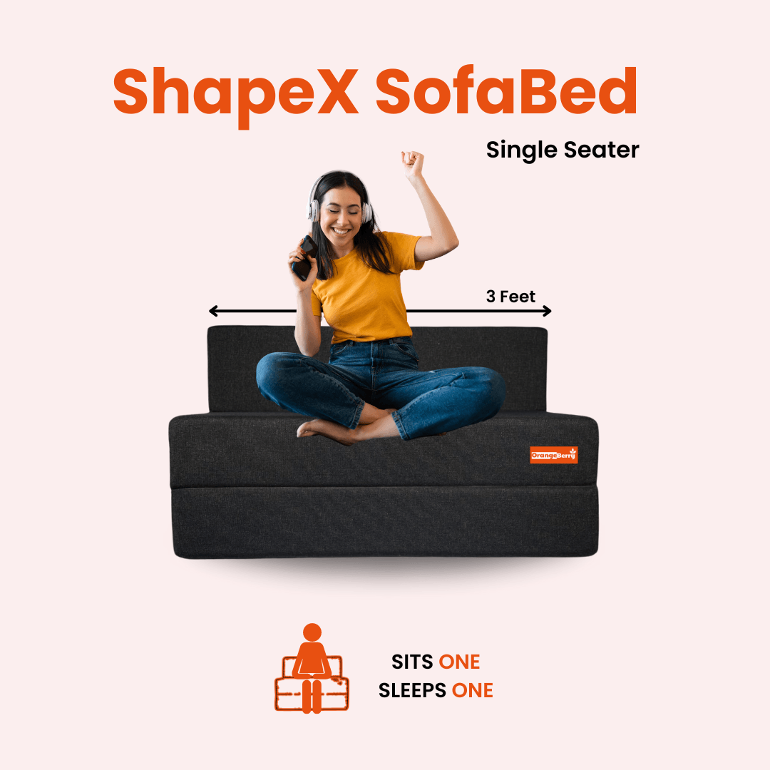 The ShapeX SofaBed– OrangeBerry Sleep
